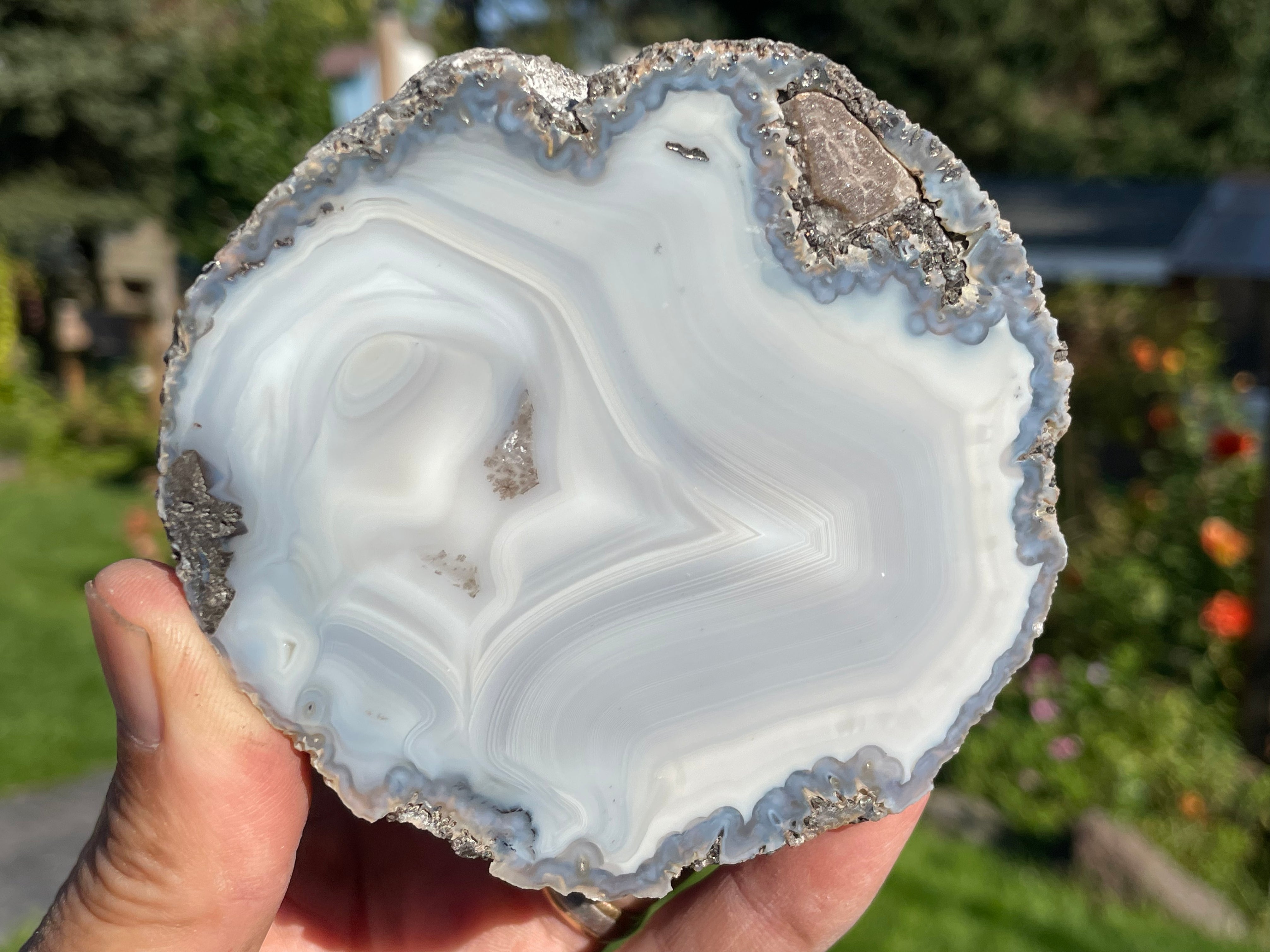 Las Choyas Geode Half– The Rock Pile Lapidary Arts